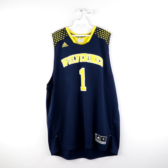 adidas | Shirts | Adidas University Of Michigan Basketball Jersey ...